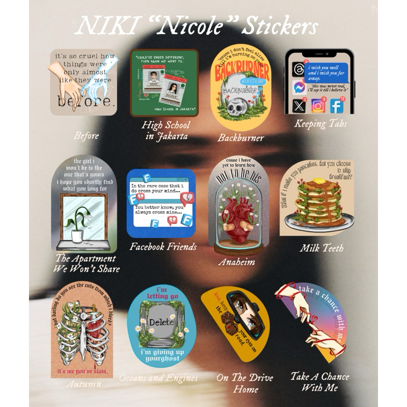 NIKI Nicole Sticker Set | Shopee Philippines
