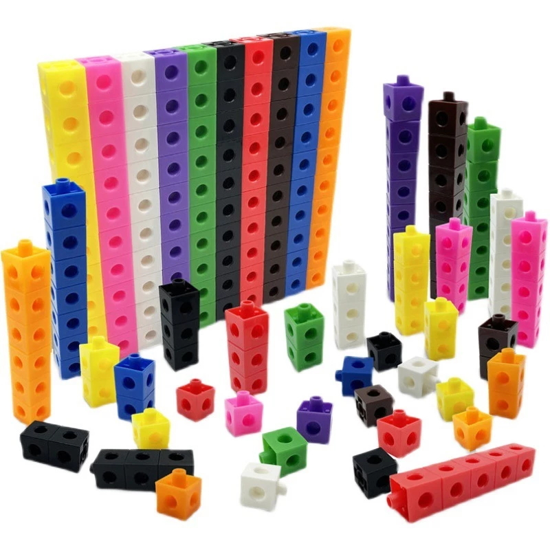 100pcs 2CM Math Linking Cubes Blocks Snap Cube Links Numberblocks Cubes ...