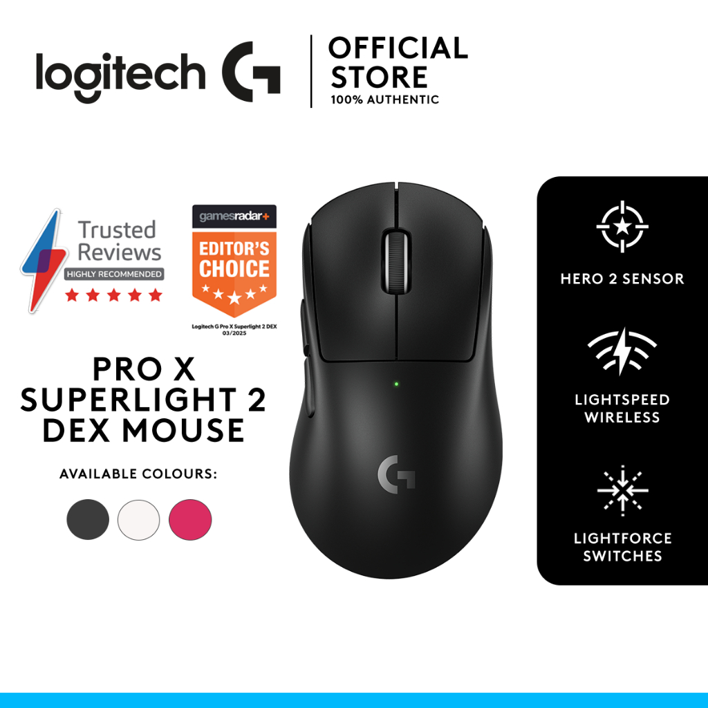 Logitech Gaming Mouse Pro X Superlight 2 DEX Hero 2 Wireless 44,000 DPI ...