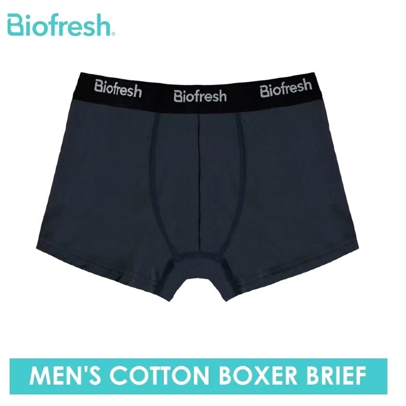 Biofresh Men's Antimicrobial Cotton Boxer Brief 1 piece UMBBFS2 ...