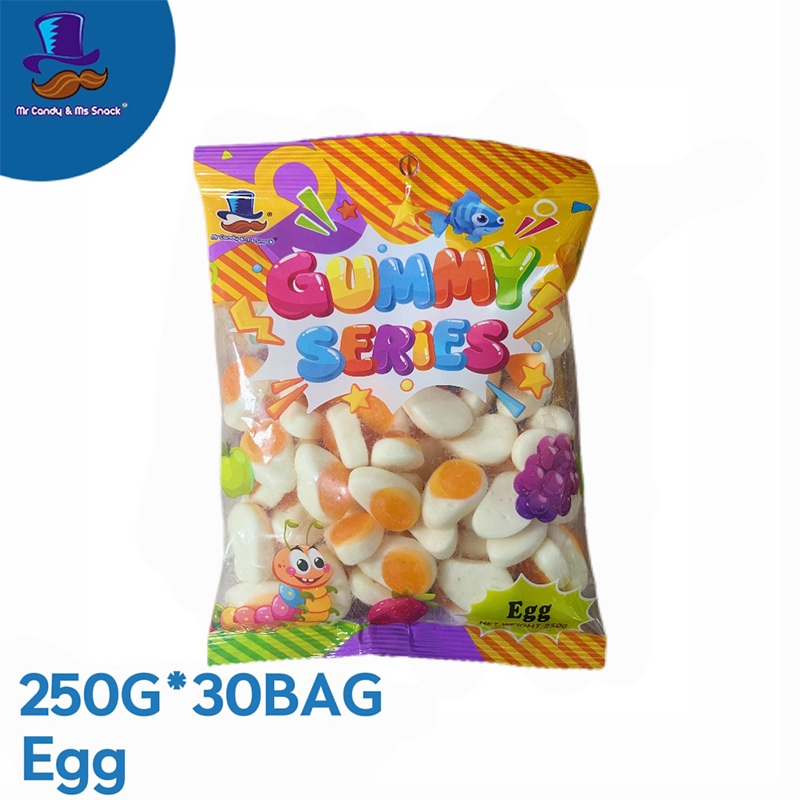【mr candy】250g egg gummy candy soft candy gummy candies wholesale ...