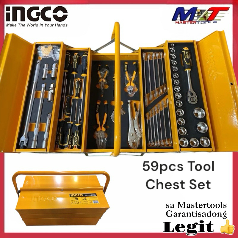 Ingco Tool Chest Set 59Pcs HTCS15591 / Tool Set | Shopee Philippines