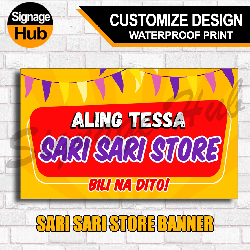 SARI SARI STORE BUSINESS TARPAULIN | CUSTOMIZED Your Design | 3ft x 5ft ...