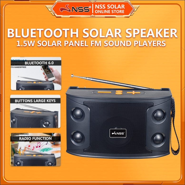 Nss Solar Radio Bluetooth speaker USB|TF|BT|Fm Sound Players Portable ...