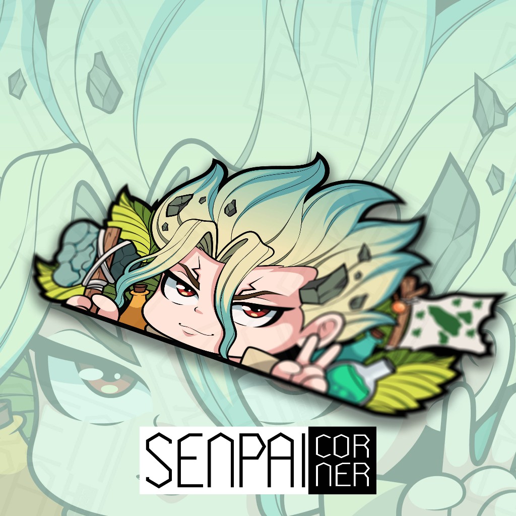 Dr Stone Senku Peeker Sticker | Shopee Philippines