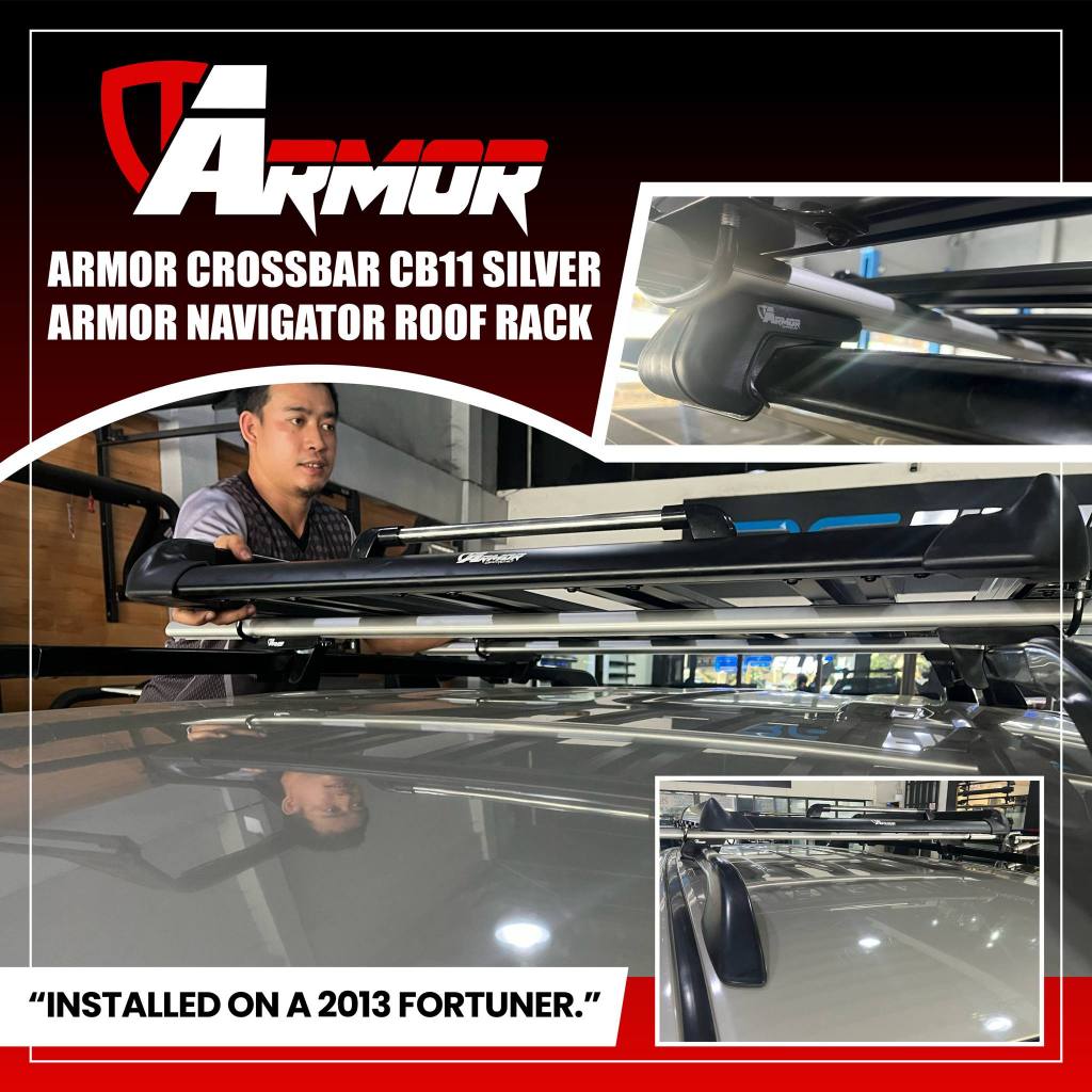 ARMOR CROSSBAR UNIVERSAL / CLAMP TYPE FOR TOYOTA FORTUNER 2013 (CB11 ...