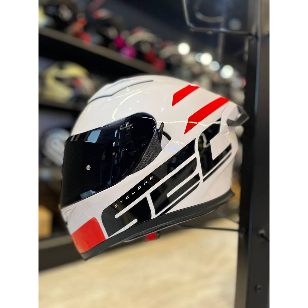 SEC CYCLONE FULLFACE HELMET dual visor(FREE CLEAR LENS) | Shopee ...