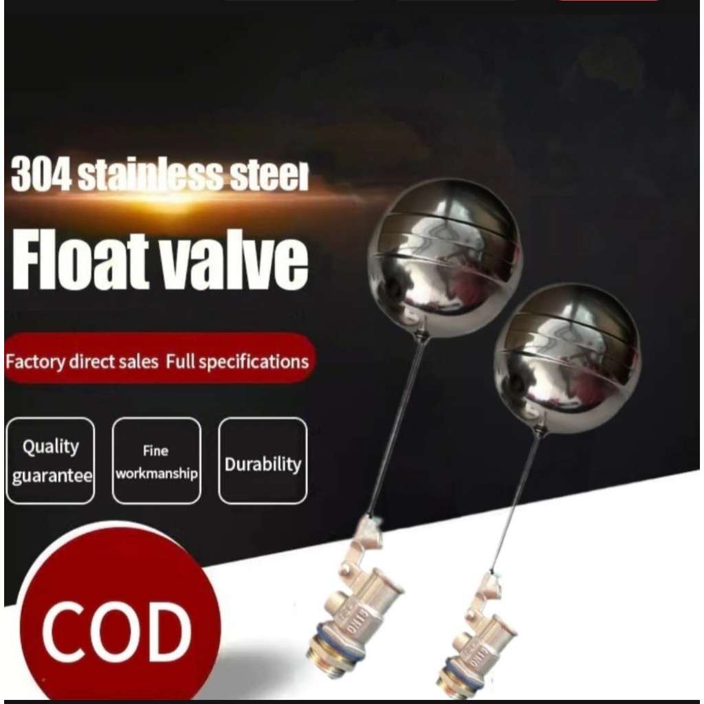 STAINLESS FLOAT VALVE float valve for water tank 1/2，3/4 size available ...