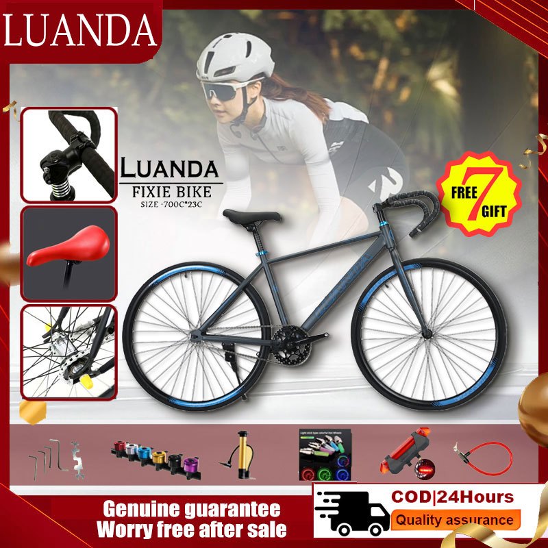 Luanda Fixie Bike Road Bike Steel Bike Adult Bicycle 700*23C | Shopee ...