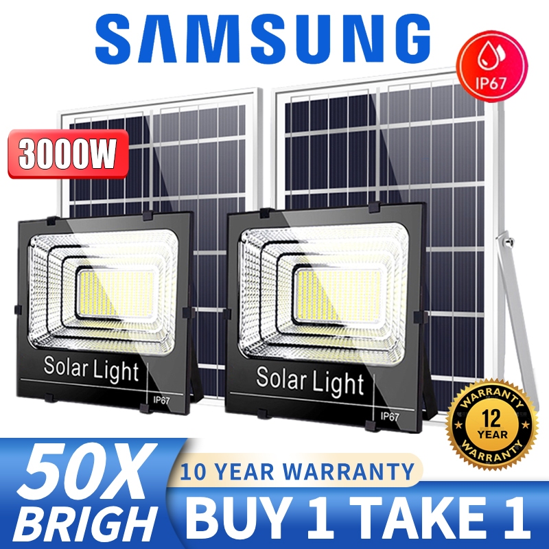 Samsung Heavy Duty 3000W Solar Lights Led Outdoor Flood Light Street ...