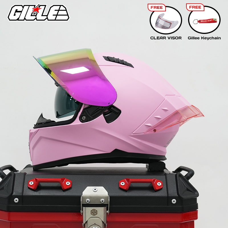 GILLE 843 CIRCUIT Motorcycle Helmet full face revo dual visor for ...