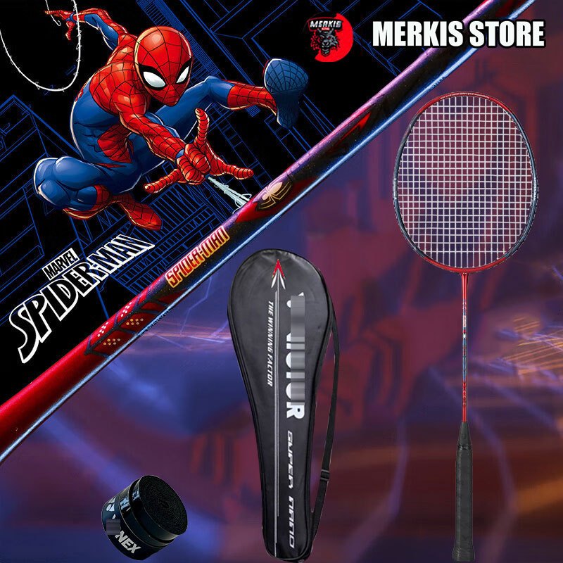 SPIDER-MAN GB Badminton Racket 4U Full Carbon Fiber First Choice For ...