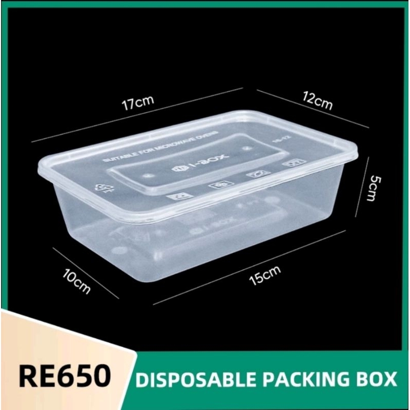 (10pcs) RE650 Microwavable food container Microwavable plastic ...