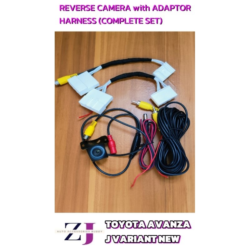 REVERSE CAMERA with ADAPTOR HARNESS FOR TOYOTA AVANZA J NEW (COMPLETE ...