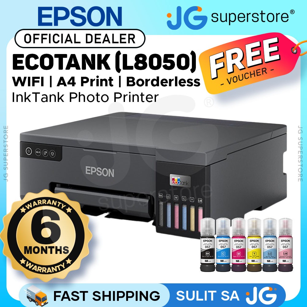 Epson EcoTank L8050 A4 Colored WIFI Ink Tank Borderless Printer | JG ...