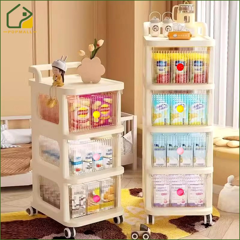 PoP Drawer Trolley Cart Organizer With Handle Bedroom Storage Rack With ...