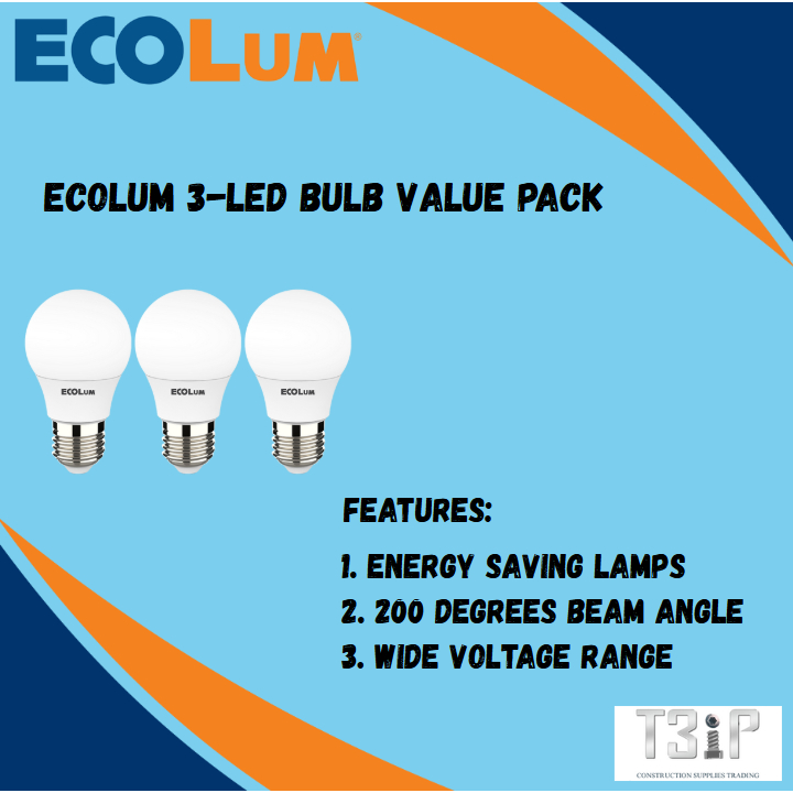 Ecolum 3-LED Bulb Value Pack | Shopee Philippines