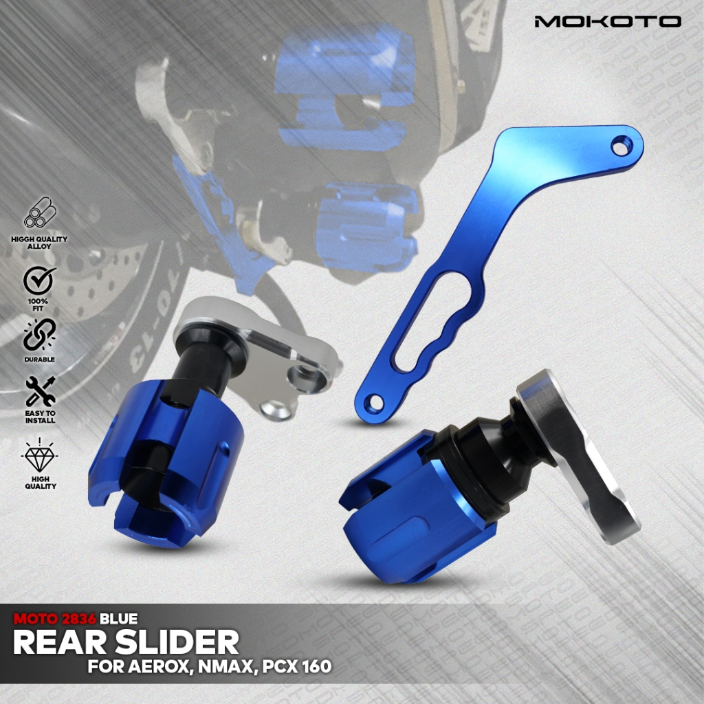 MOKOTO SLIDER MOTO-2836 CNC ALUMINUM ALLOY SLIDER FOR AEROX NMAX PCX ...