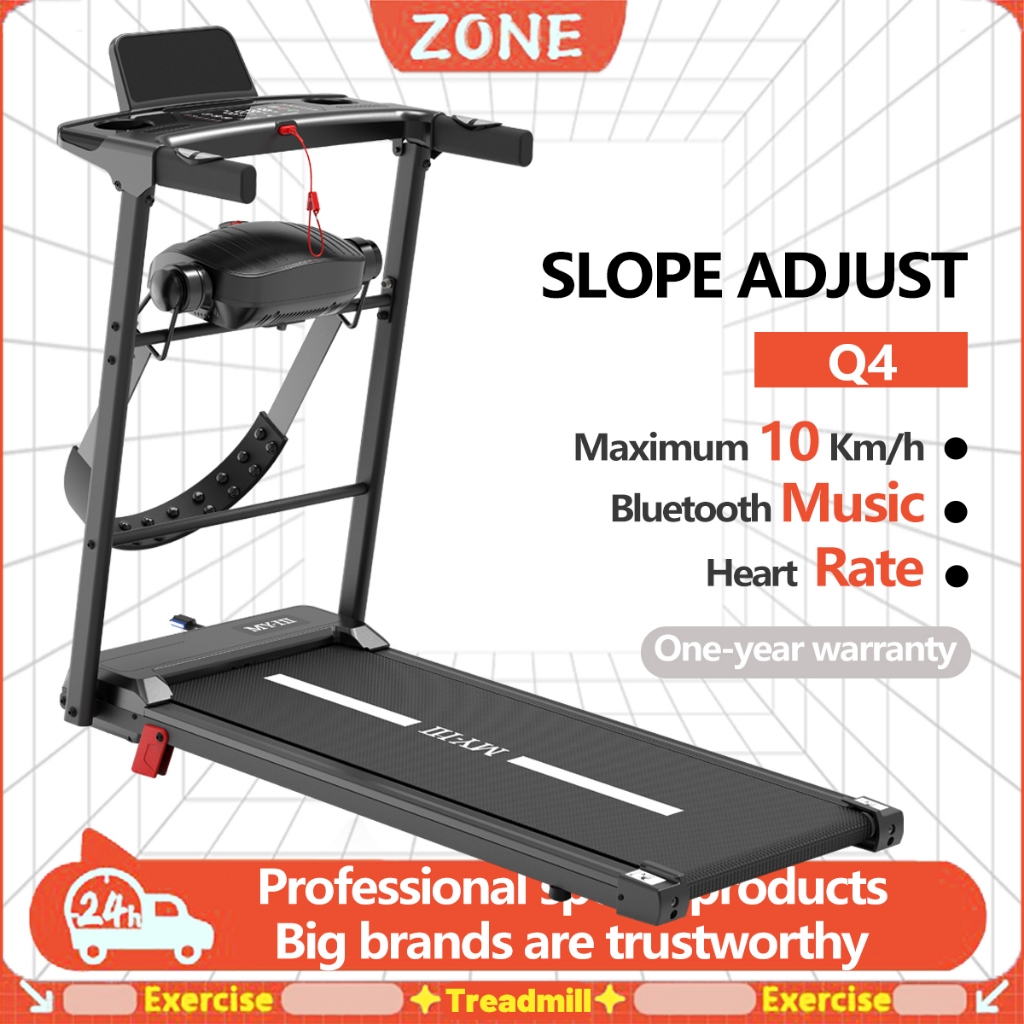 Electric Treadmill Music Heart Rate With APP Massager Bluetooth ...