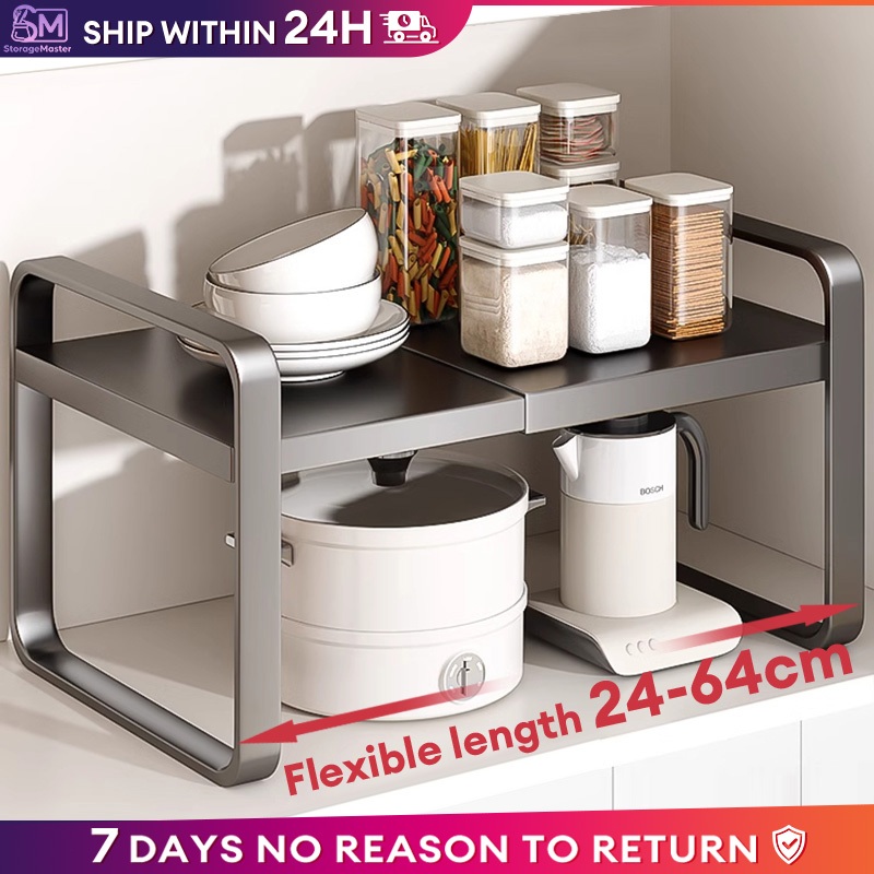 Adjustable Rack Expandable shelf Kitchen Rack Countertop Storage Rack ...