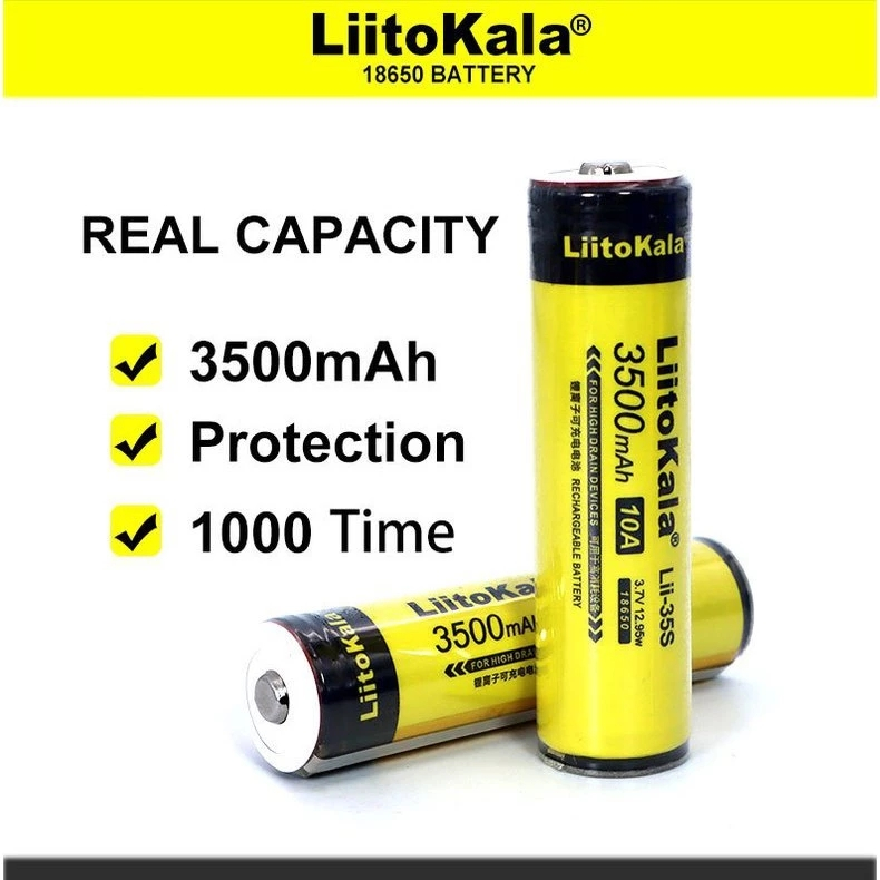 Liitokala Lii-35S 18650 3500mAh 3.7V Rechargeable Li-lon Protected ...