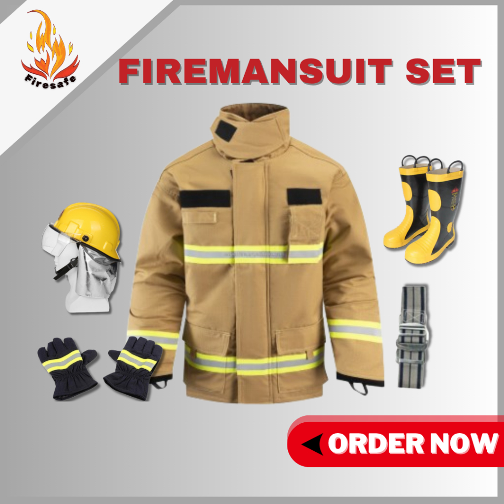 Fireman Suit Complete Set Premium Quality Thick Firefighting Suit Set ...