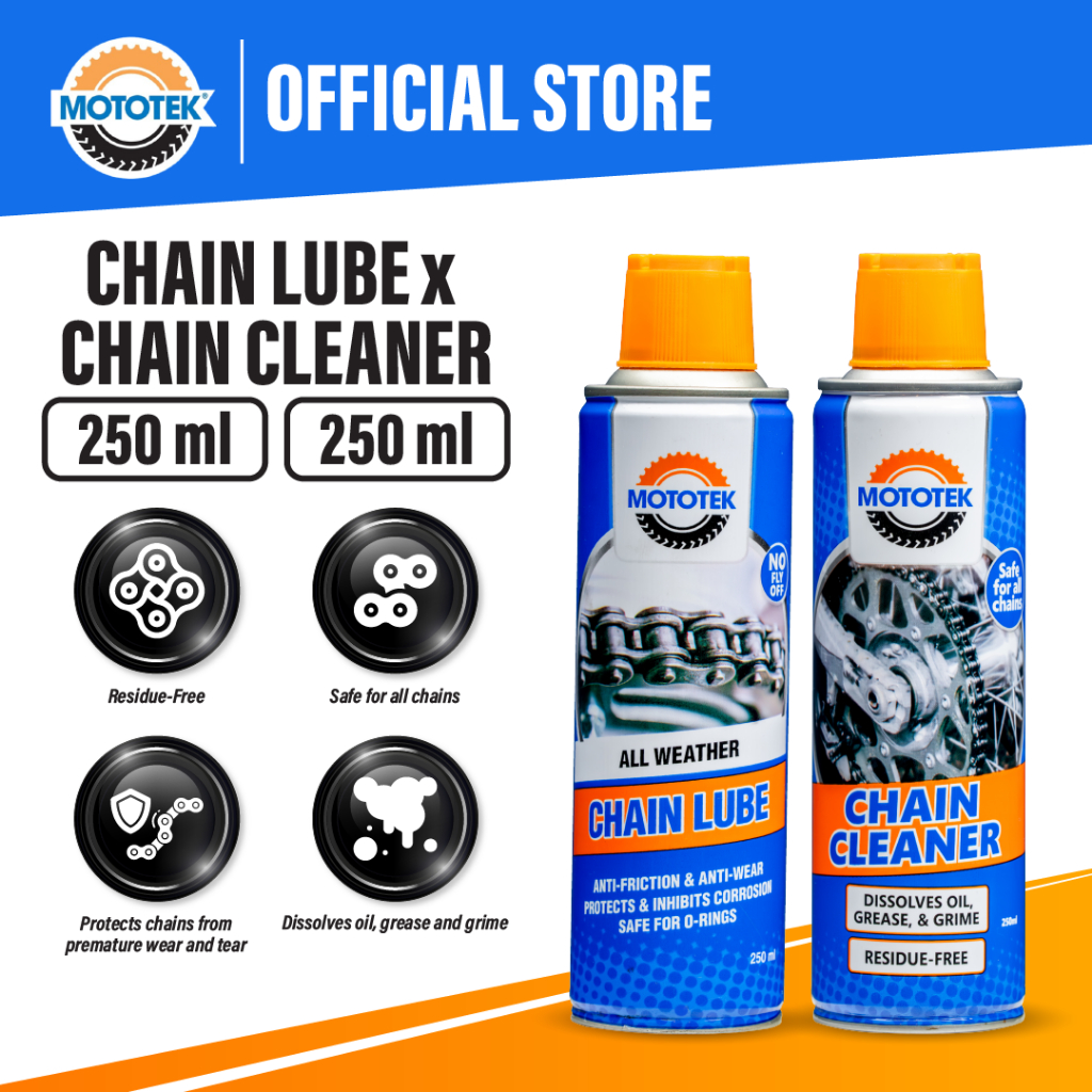MOTOTEK Chain Cleaner and Chain Lube 250ml Bundle | Shopee Philippines