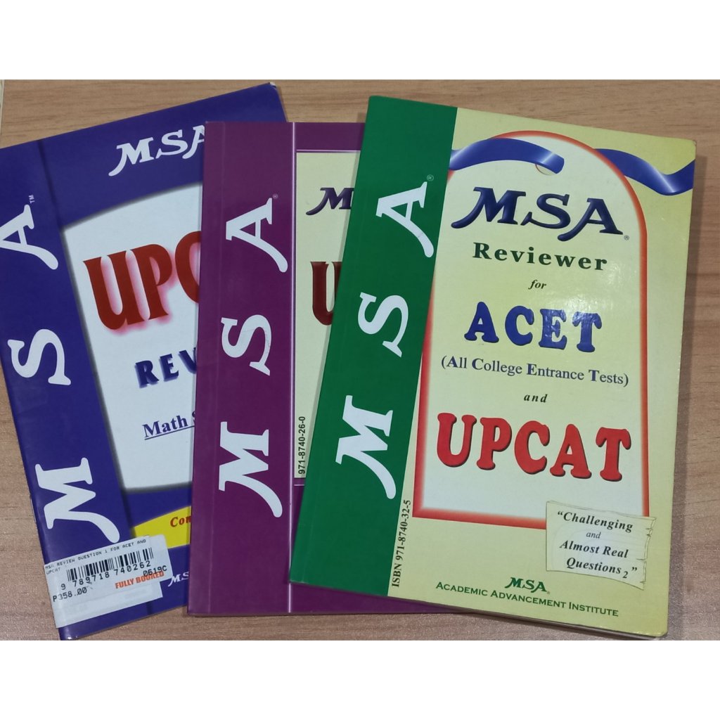 MSA UPCAT and ACET reviewer Bundle USED | Shopee Philippines