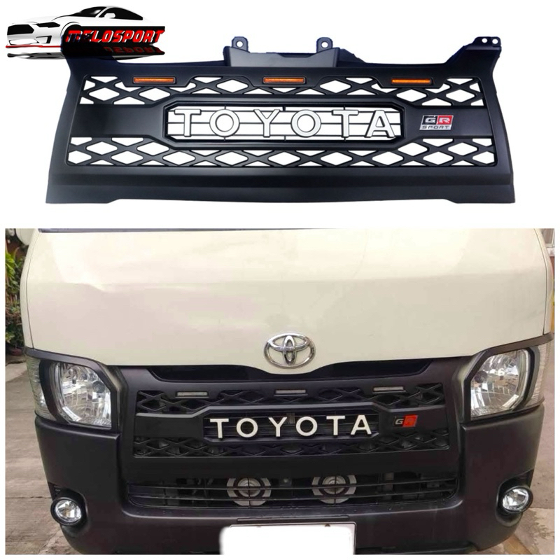 Toyota Hiace Commuter Decontent 2014 - 2025 GR Grill White Logo ...