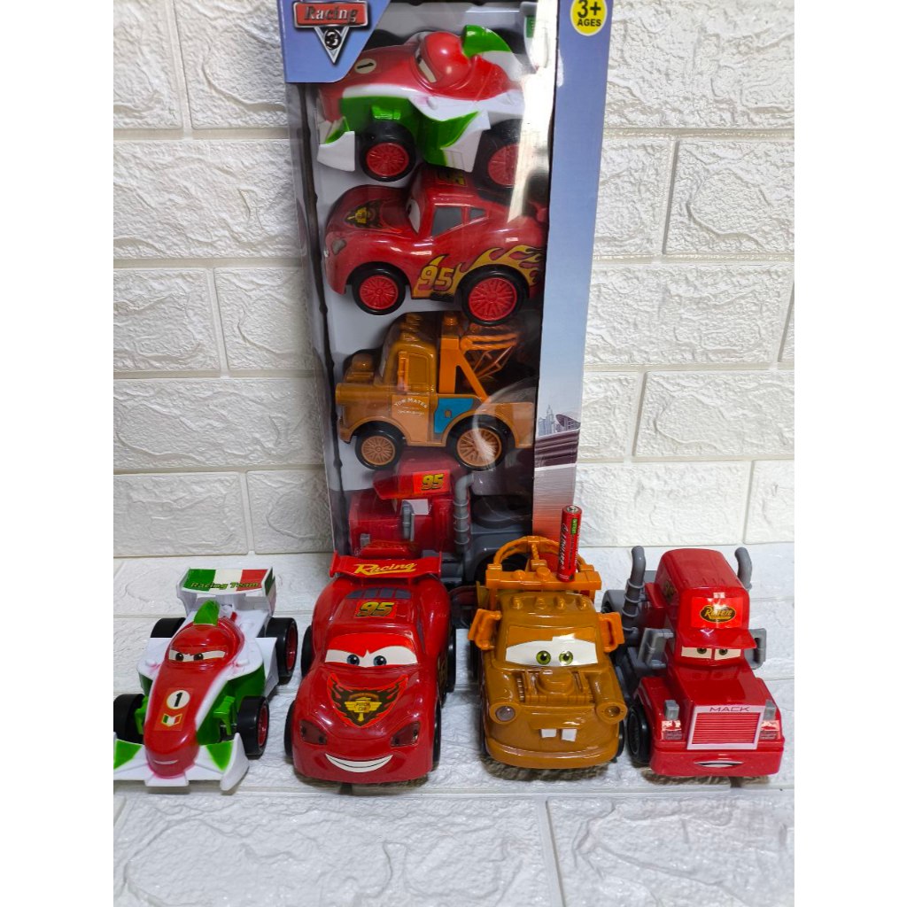 HTAF CARS MCQUEEN TOYS SET BIG CAR FRICTION TOY FOR KIDS | Shopee ...