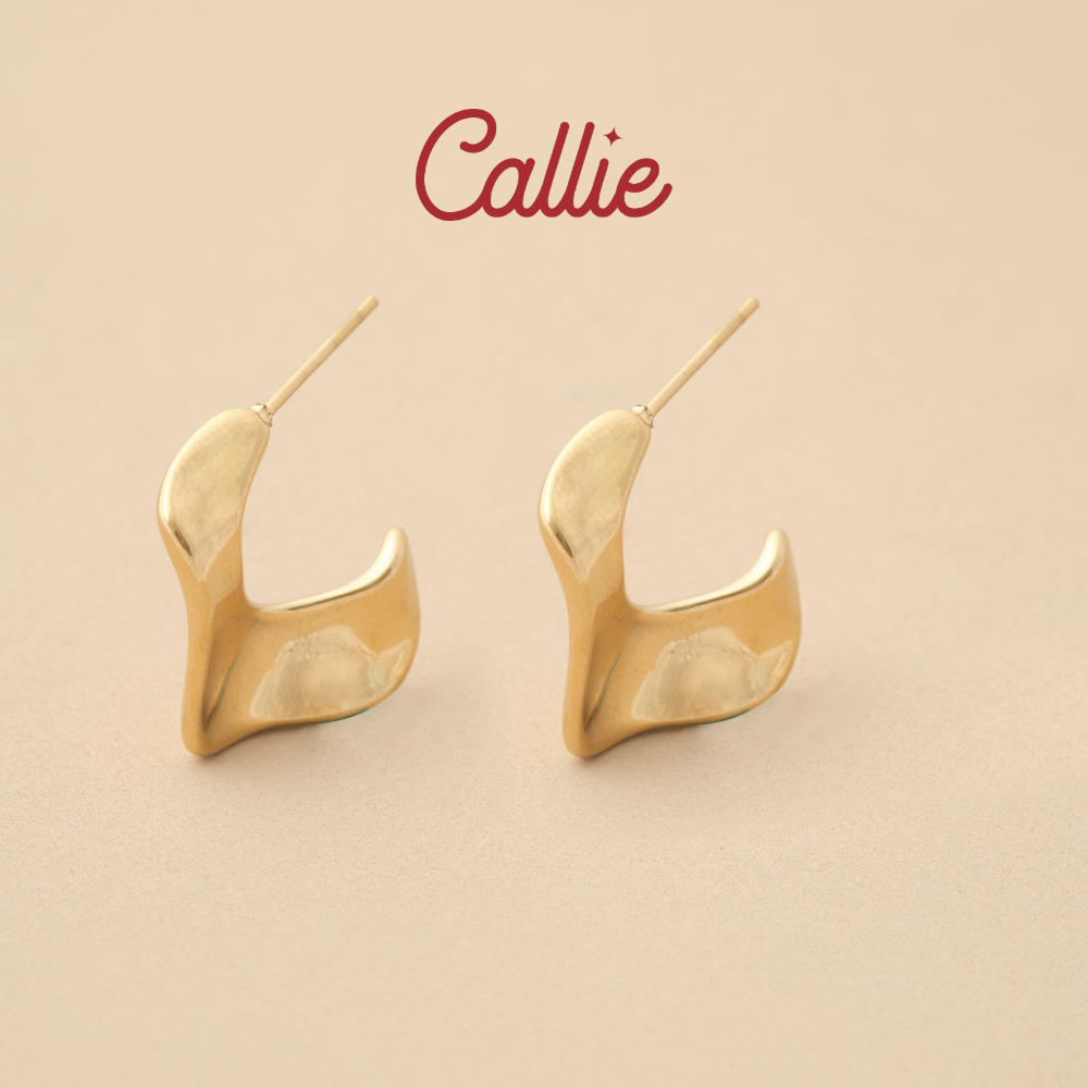 Callie Stainless Steel Bonnie Wavy Stud Earrings Shop.Callie | Shopee ...