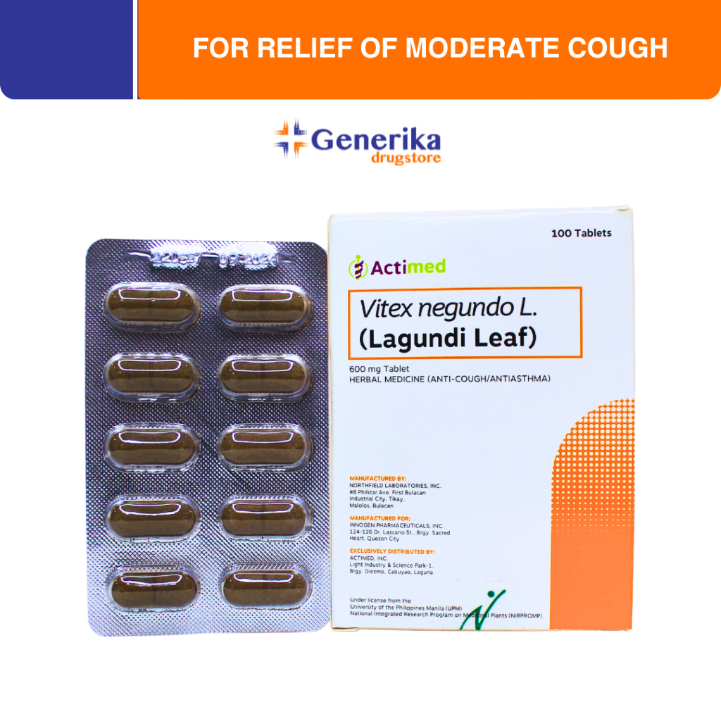 Actimed Lagundi Tablet 600mg- 10 Tablets | Shopee Philippines