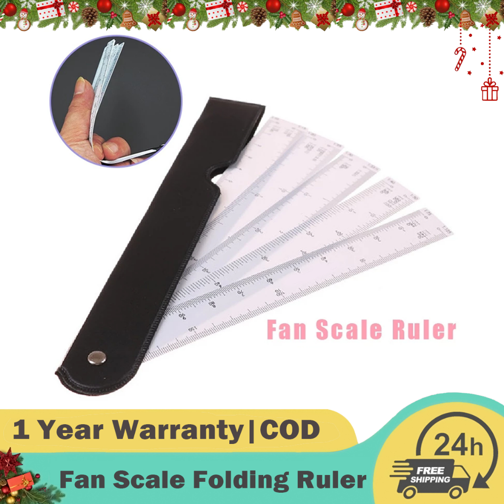 Folding Ruler Fan Scale Multi Ratio Measure Scale for Interior Design ...
