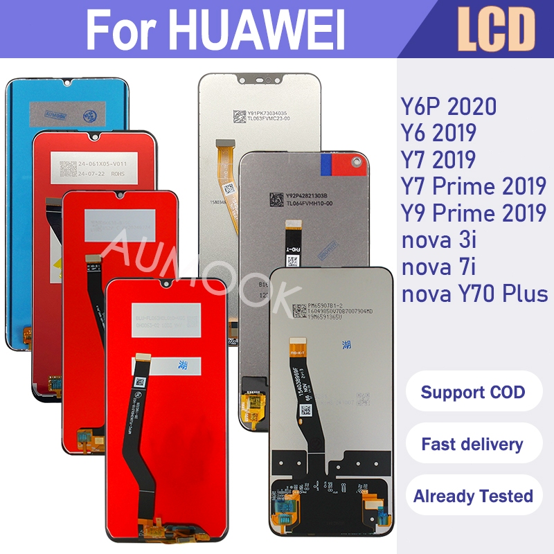For Huawei Y6P 2020 nova 3i Y6 Y7 Y7 Prime Y9 Prime 2019 LCD Display Touch Screen Assembly ...