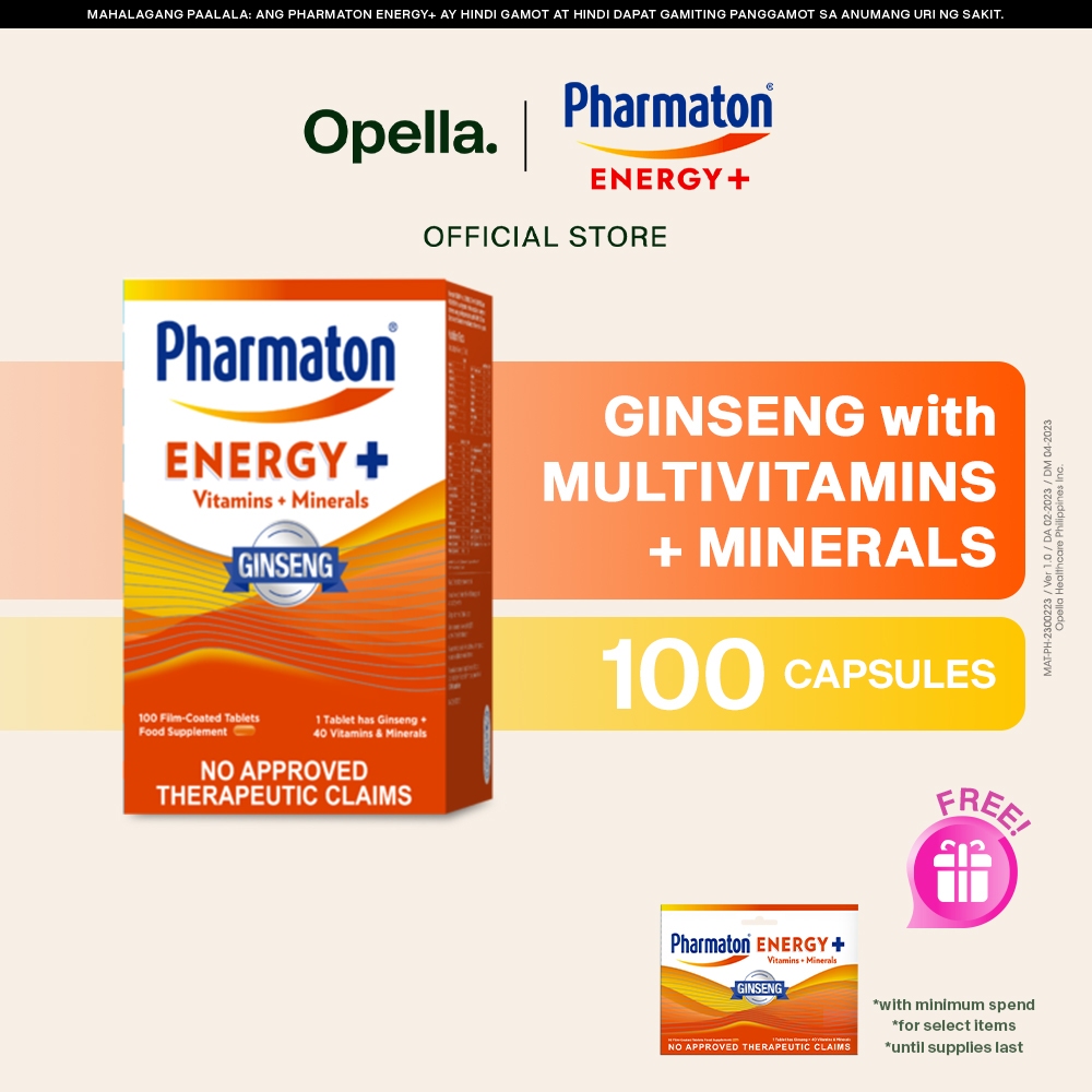 Pharmaton Energy+ Ginseng G115 Vitamins, Minerals, Boosts Energy ...