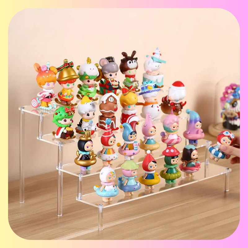 Acrylic Display Stand Toy Storage Figure Display Rack Riser Acrylic Toy ...