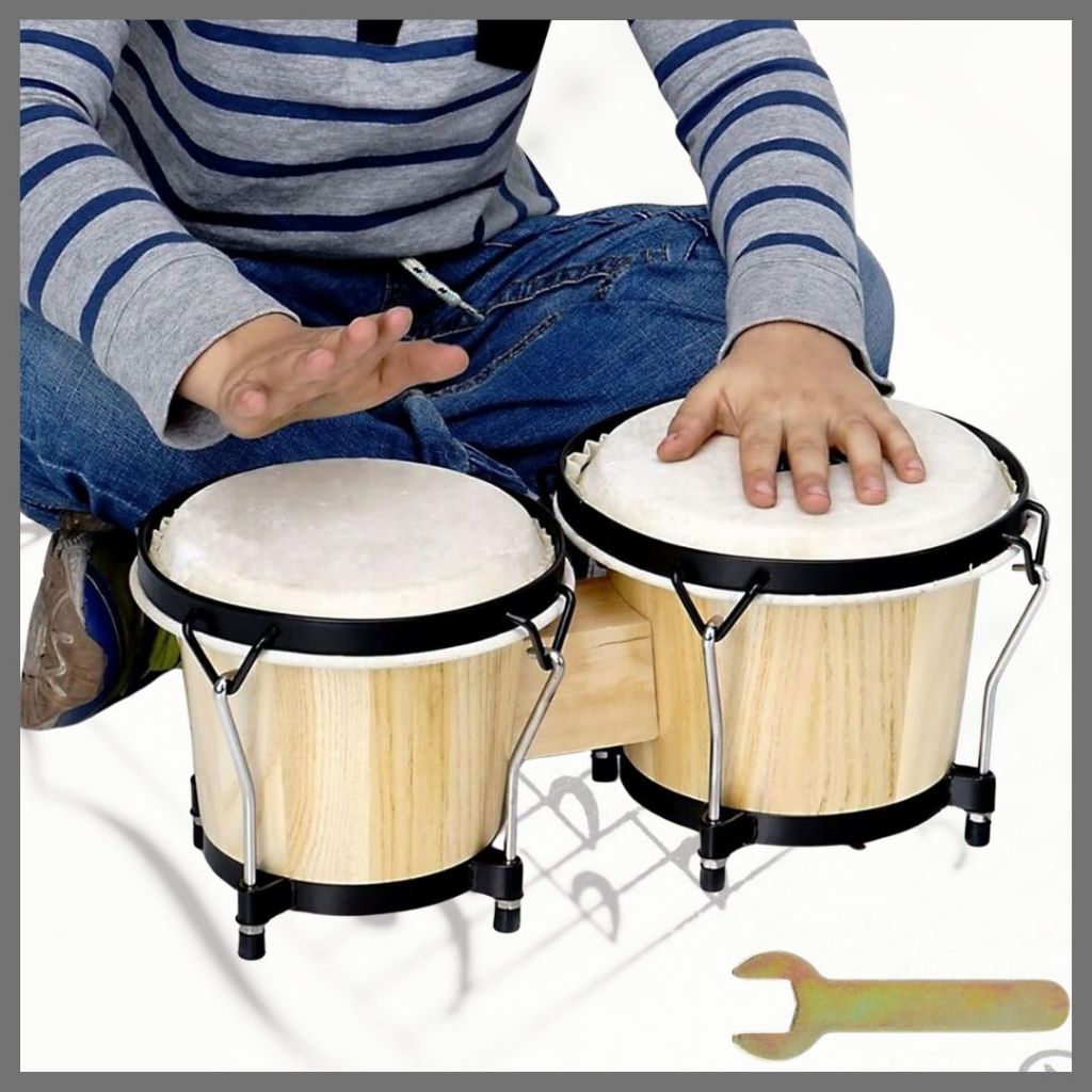 Wooden Bongo Drums Set – Perfect Percussion Instrument for Music ...