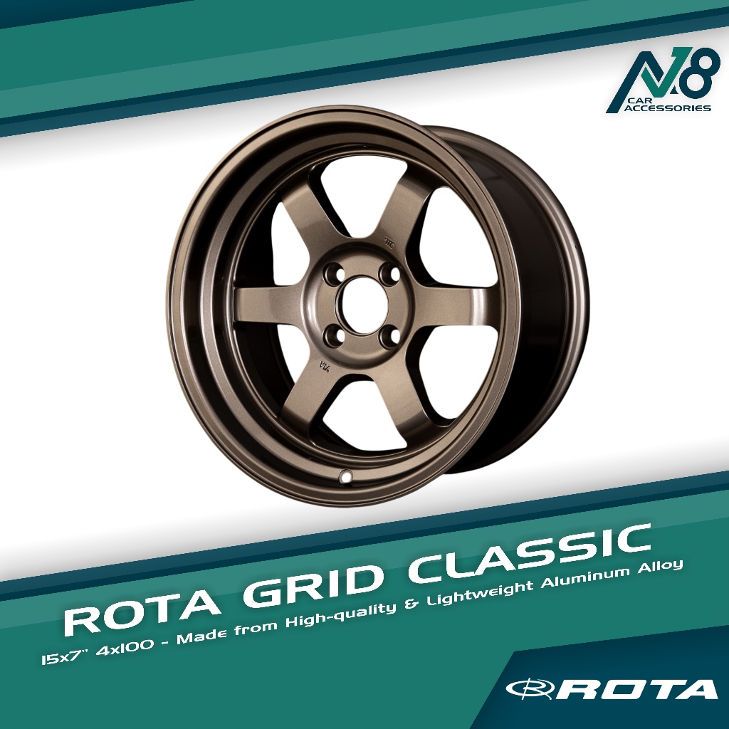 ROTA GRID Classic 15x7 4x100 SPEED BRONZE Wheels Genuine | Shopee ...
