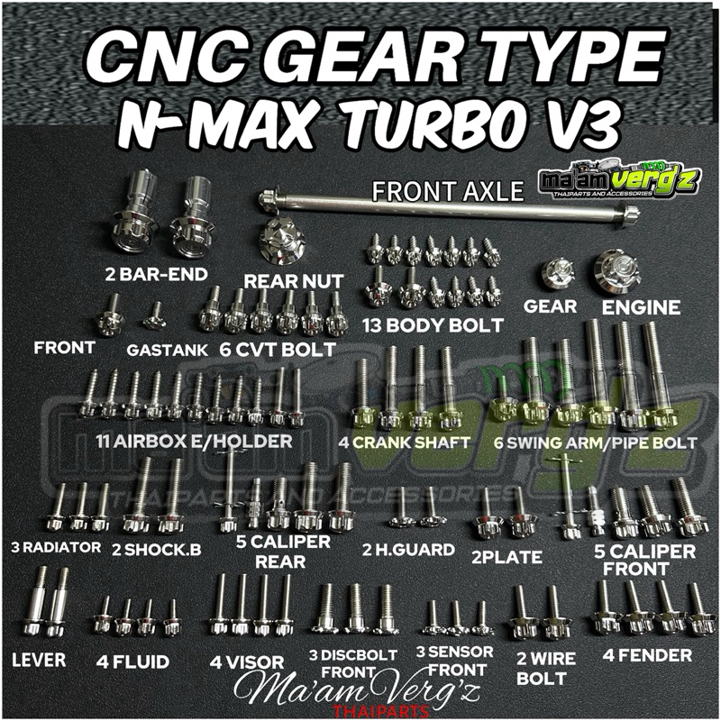 NMAX TURBO V3 CNC GEAR TYPE SET ONLY | Shopee Philippines