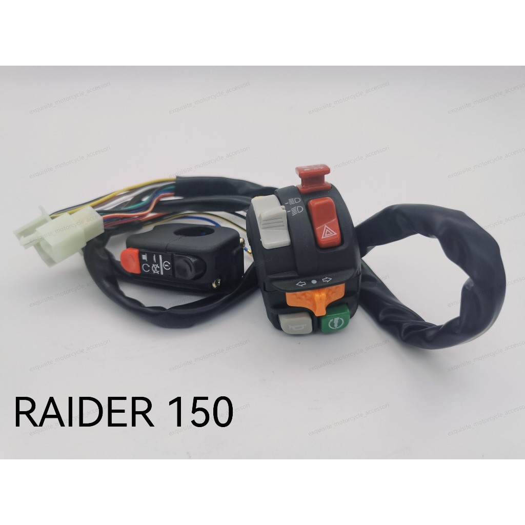 DOMINO HANDLE SWITCH/ HAZARD SWITCH FOR RAIDER 150 SET LEFT R | Shopee ...