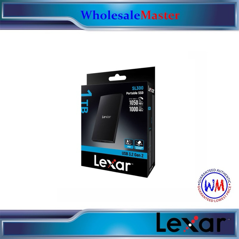 Lexar Portable External SSD SL300 1TB USB 3.2 Gen 2 LSL300001T-RNBNG ...