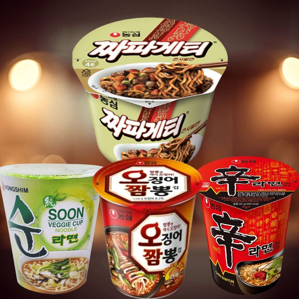 Nongshim Shin Cup Ramyun / Soon Veggie / Champong/ Chapagetti - Korean ...