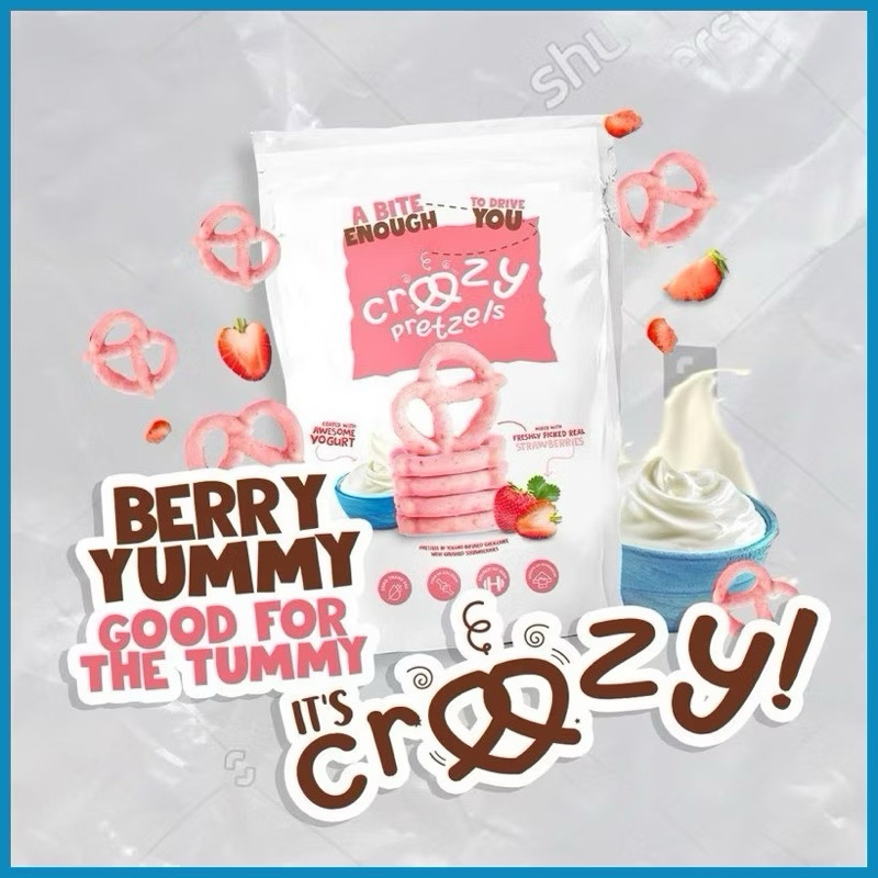 CRAZY PRETZEL 30g DARK CHOCOLATE / STRAWBERRY / MATCHA | Shopee Philippines