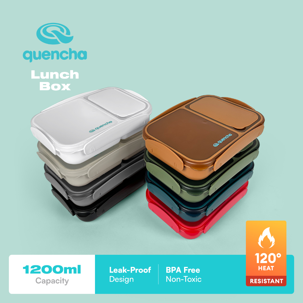 QUENCHA 1200ml Leak-proof Lunch Box | Shopee Philippines