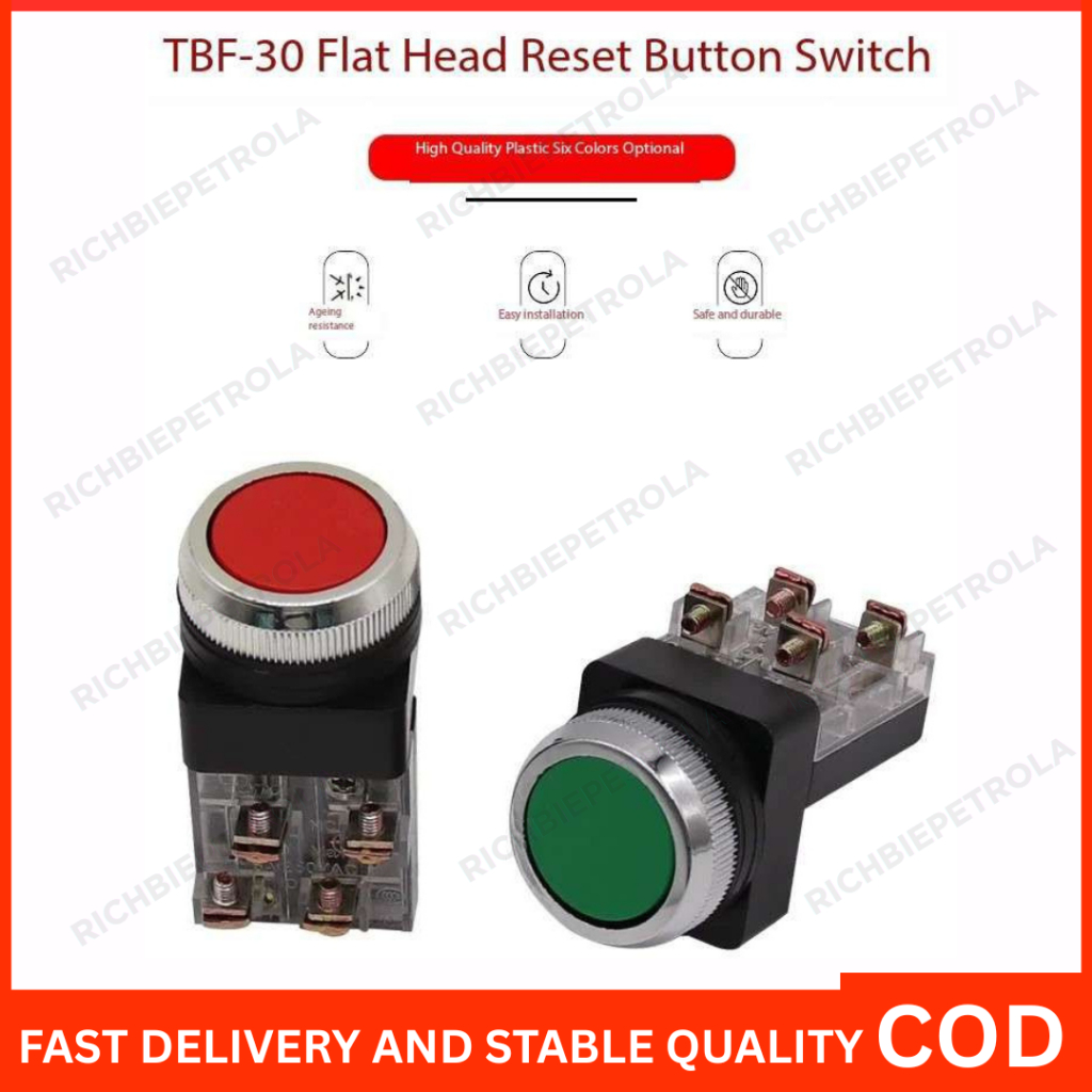 PUSH BUTTON SPRING RETURN 25mm and 30mm available | Shopee Philippines