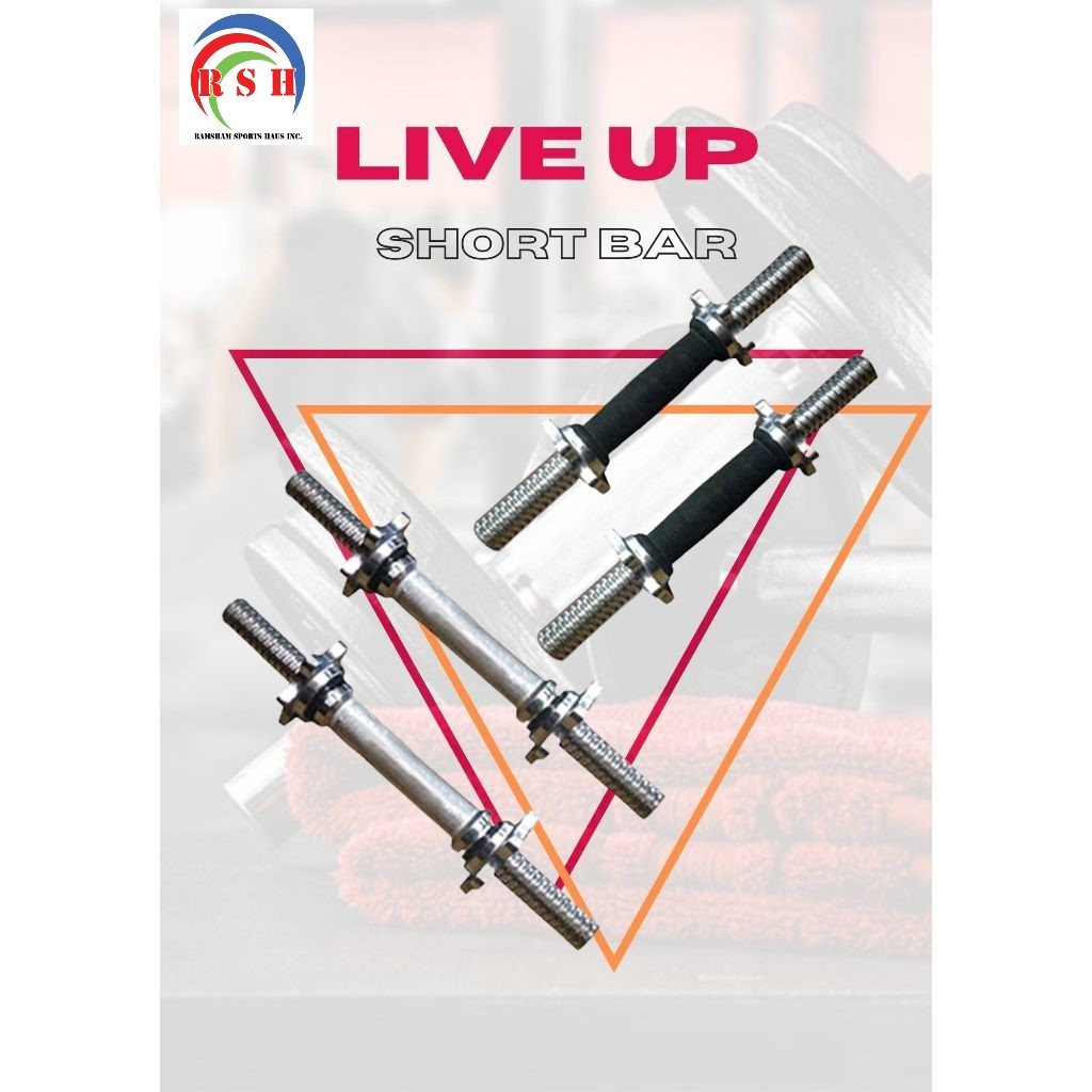 RUBBER & CHROOME DUMBBELL SHORT BAR (PAIR) | Shopee Philippines