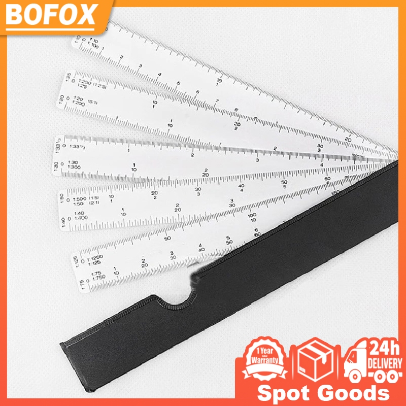 Multi-functional Fan Scale Ruler Practical Multi Ratio Measure Scale ...