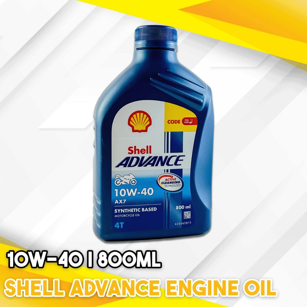 SHELL ADVANCE AX7 ENGINE OIL 10W40 4T 1L/0.8L | Shopee Philippines