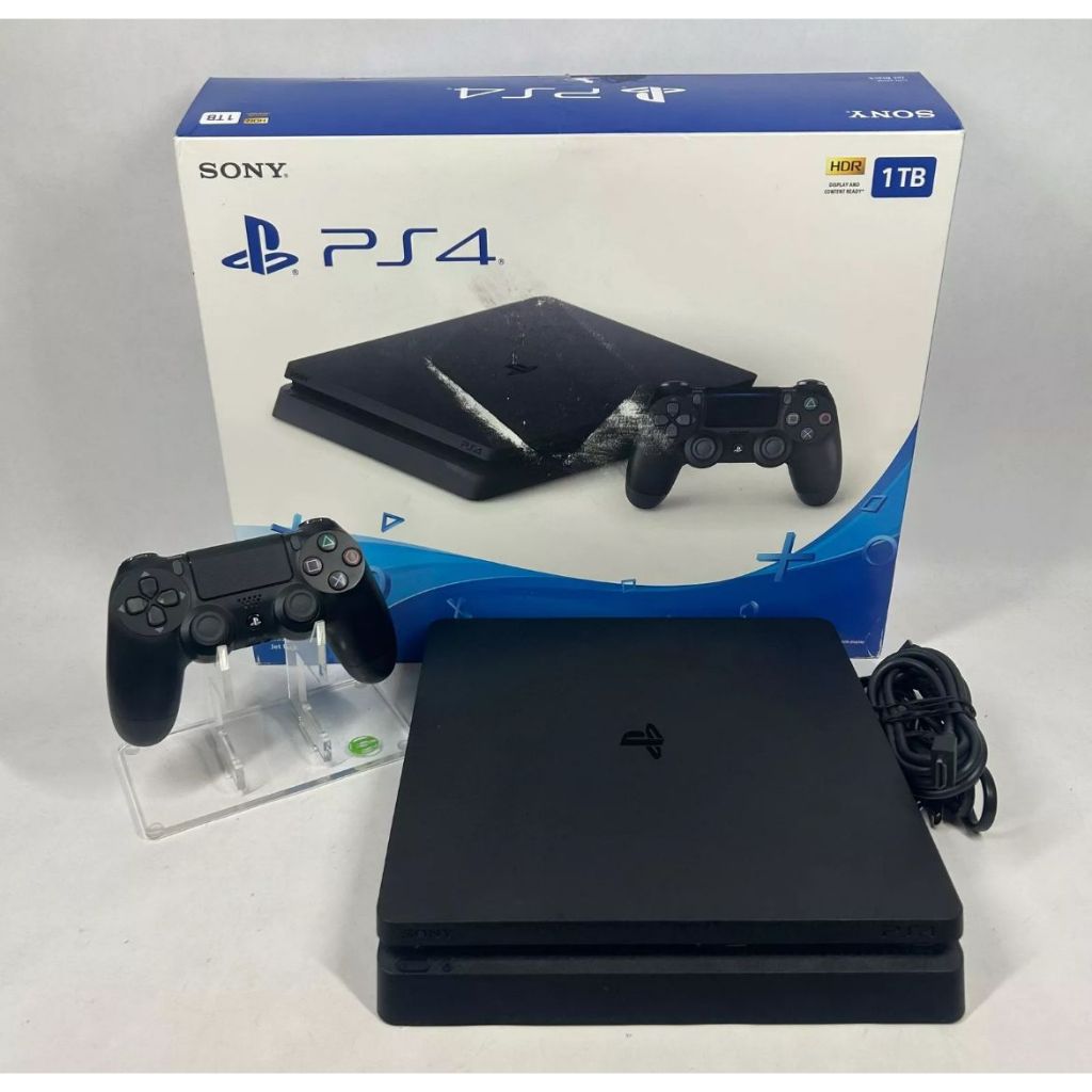 Sony PlayStation 4 Slim PS4 1TB Black Console Gaming System CUH-2215B ...