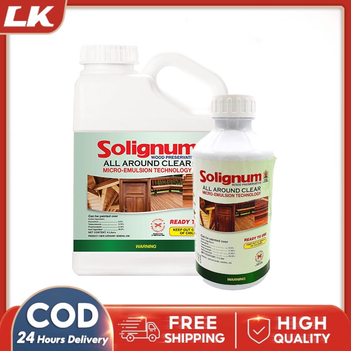 Solignum Wood Preservative All Around Clear 1L/4L Paintable Anti ...